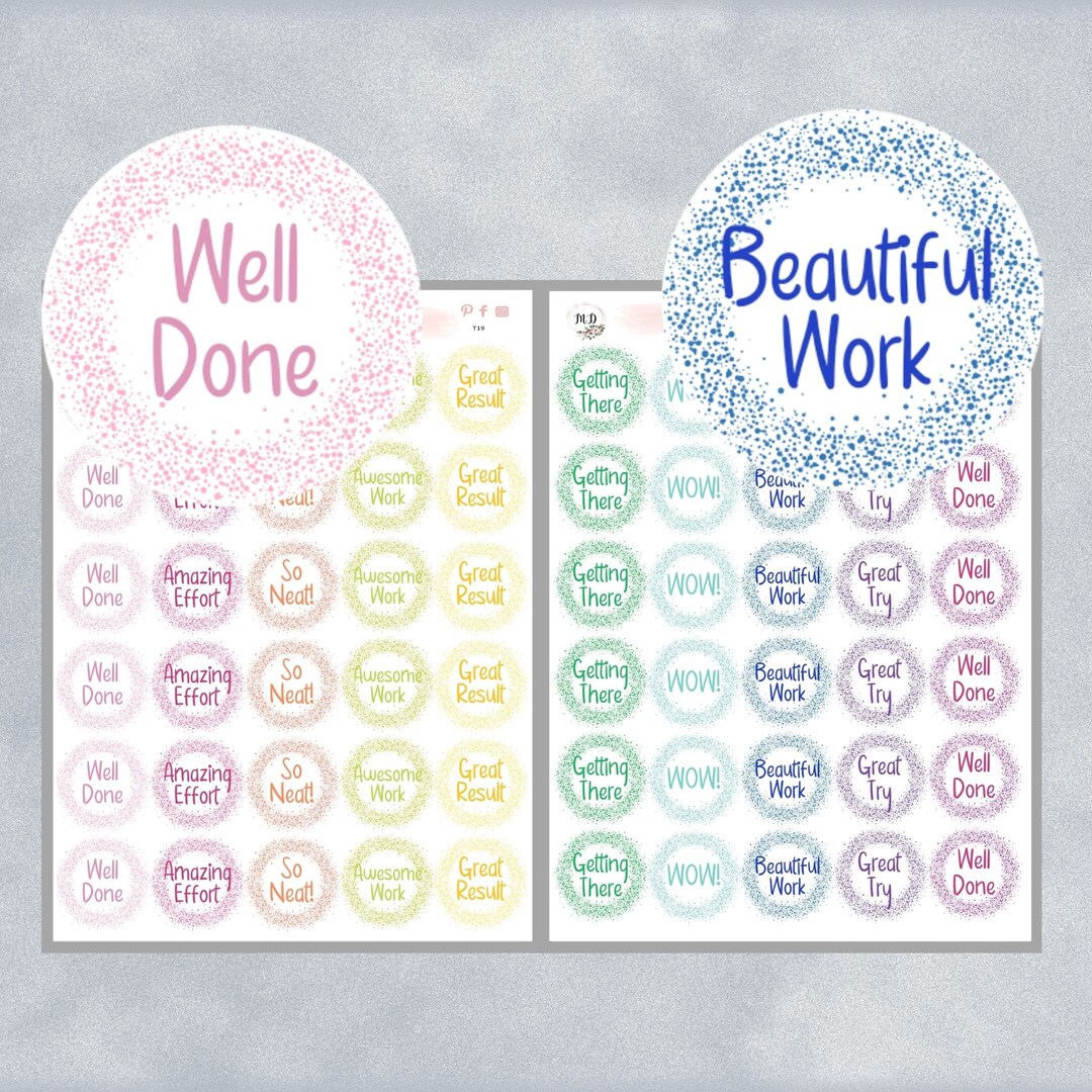 Merit Sticker Reward Sticker Teaching Merit Teaching Reward Confetti ...