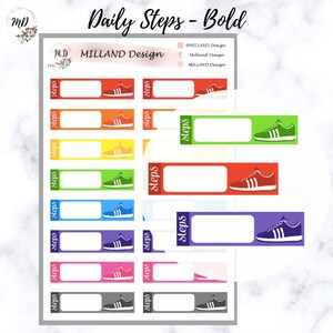 Daily Steps Functional Sticker for Planner - Etsy