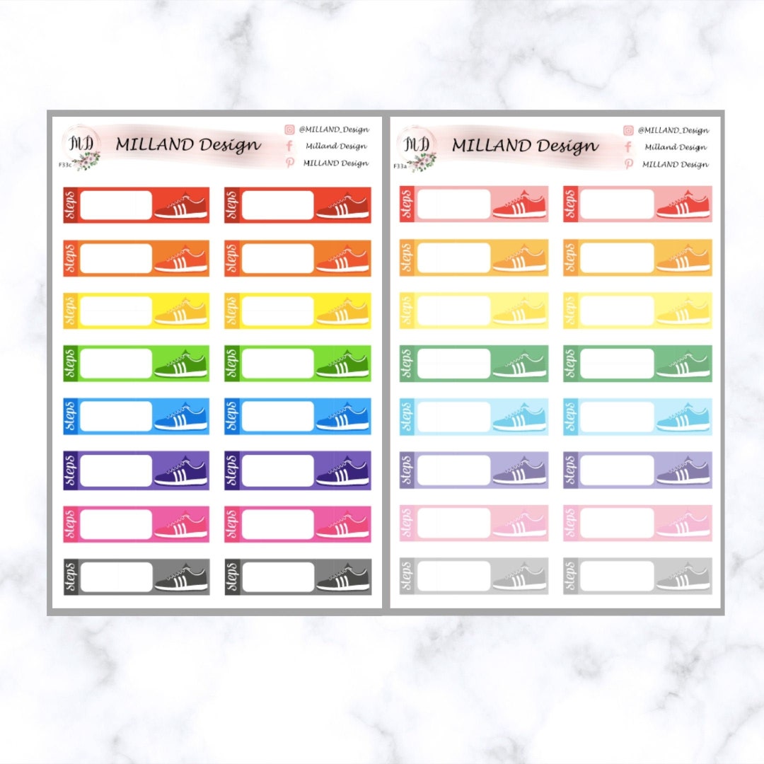 Daily Steps Functional Sticker for Planner - Etsy
