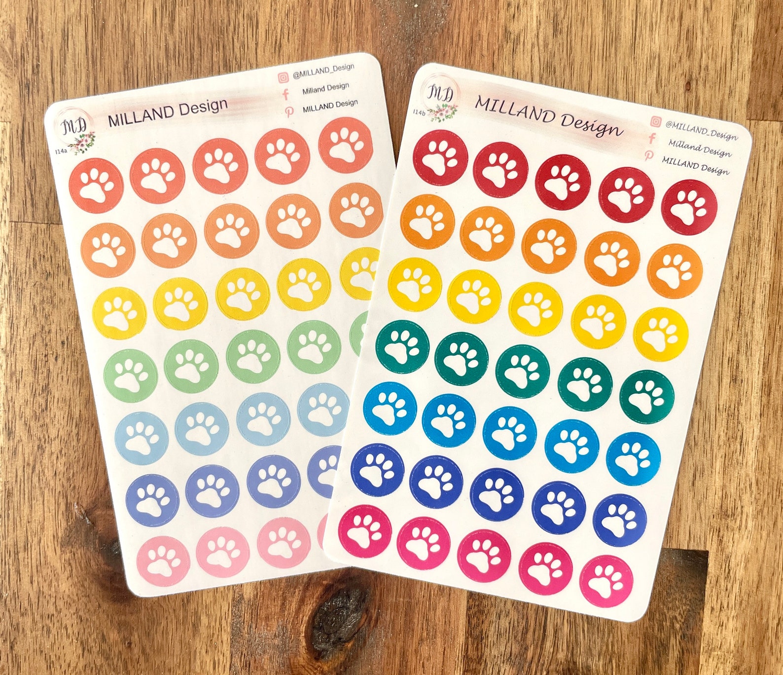 Paw print dog paw and pet icon Sticker for planner | Etsy