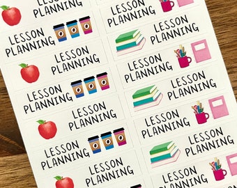 Teacher Lesson Plan Stickers - Etsy Australia