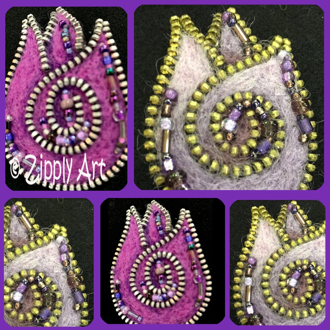 Ziply Art Tulip Blume Nadel gefilzte Brosche/Anstecknadel, Muster ...