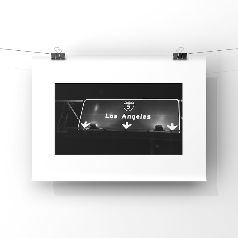 Original Print - Los Angeles Freeway Sign - Etsy