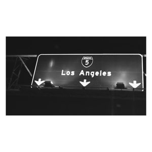 Original Print - Los Angeles Freeway Sign - Etsy