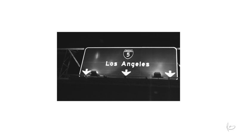 Original Print - Los Angeles Freeway Sign - Etsy