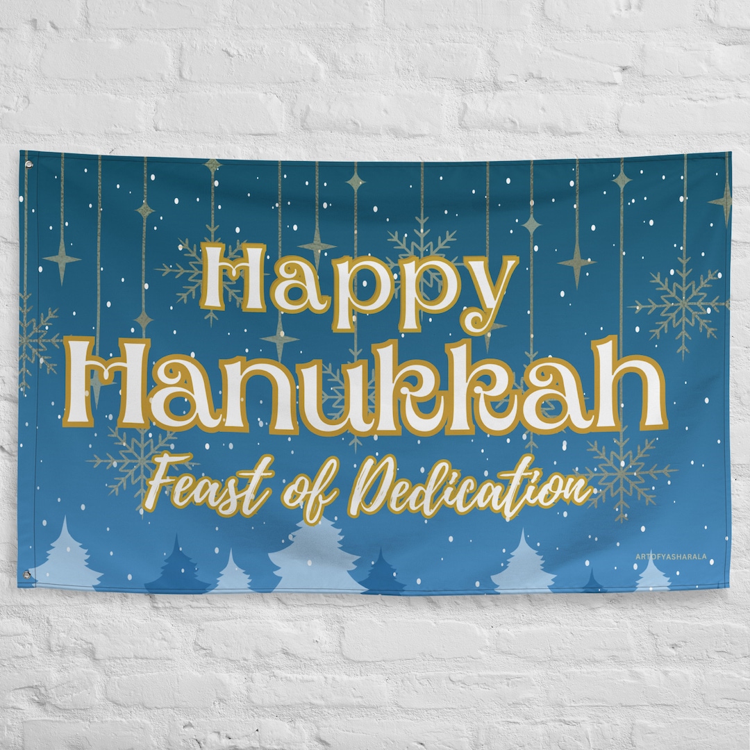 Hanukkah Banner | Feast of Dedication | Feast of Lights | Chanukah ...