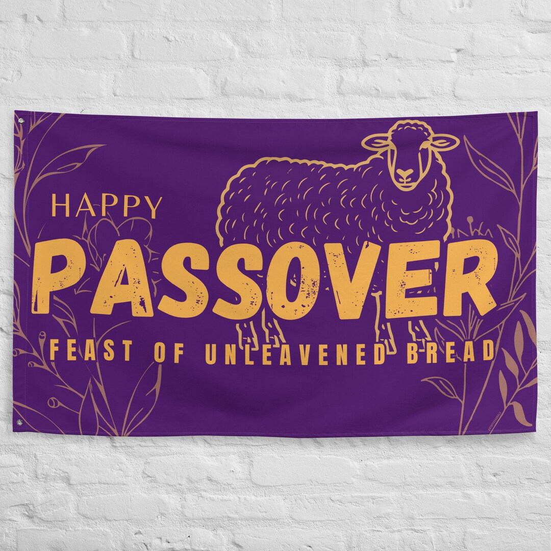 Passover | Pesach | Feast of Unleavened Bread Banner Purple and Gold - Etsy