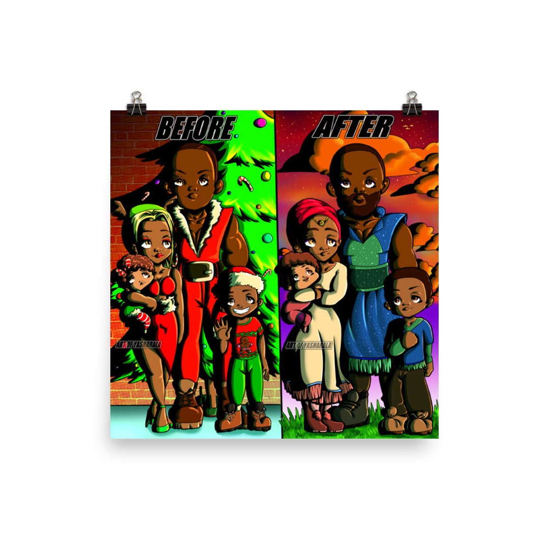 Before and After Christmas Photo Paper Poster Bible Poster - Etsy