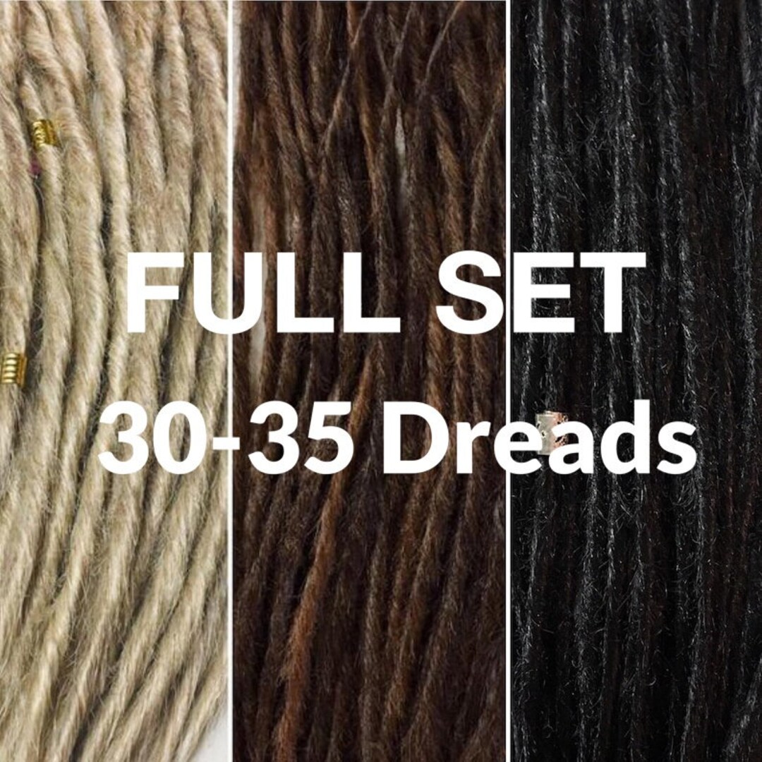 Clip in Dreads FULL SET Extensions 30-35 Dreads 20-23 Inch Multiple ...