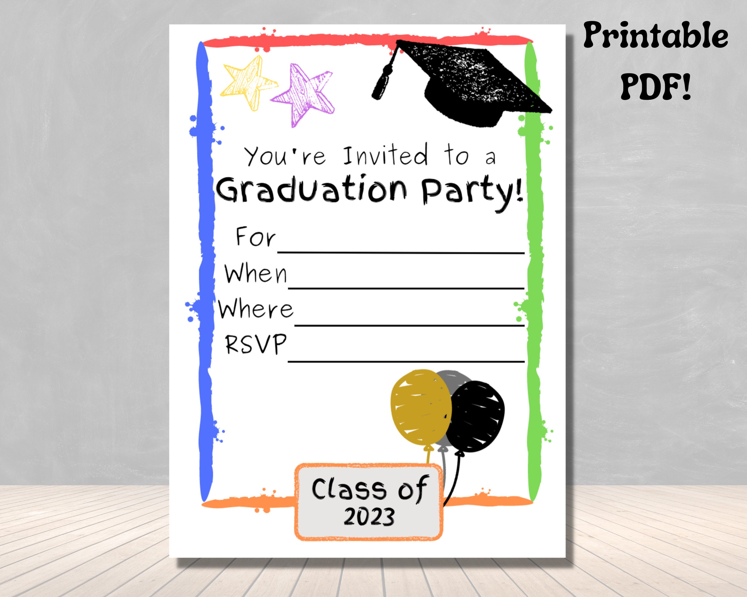 Blank Graduation Invitations Templates