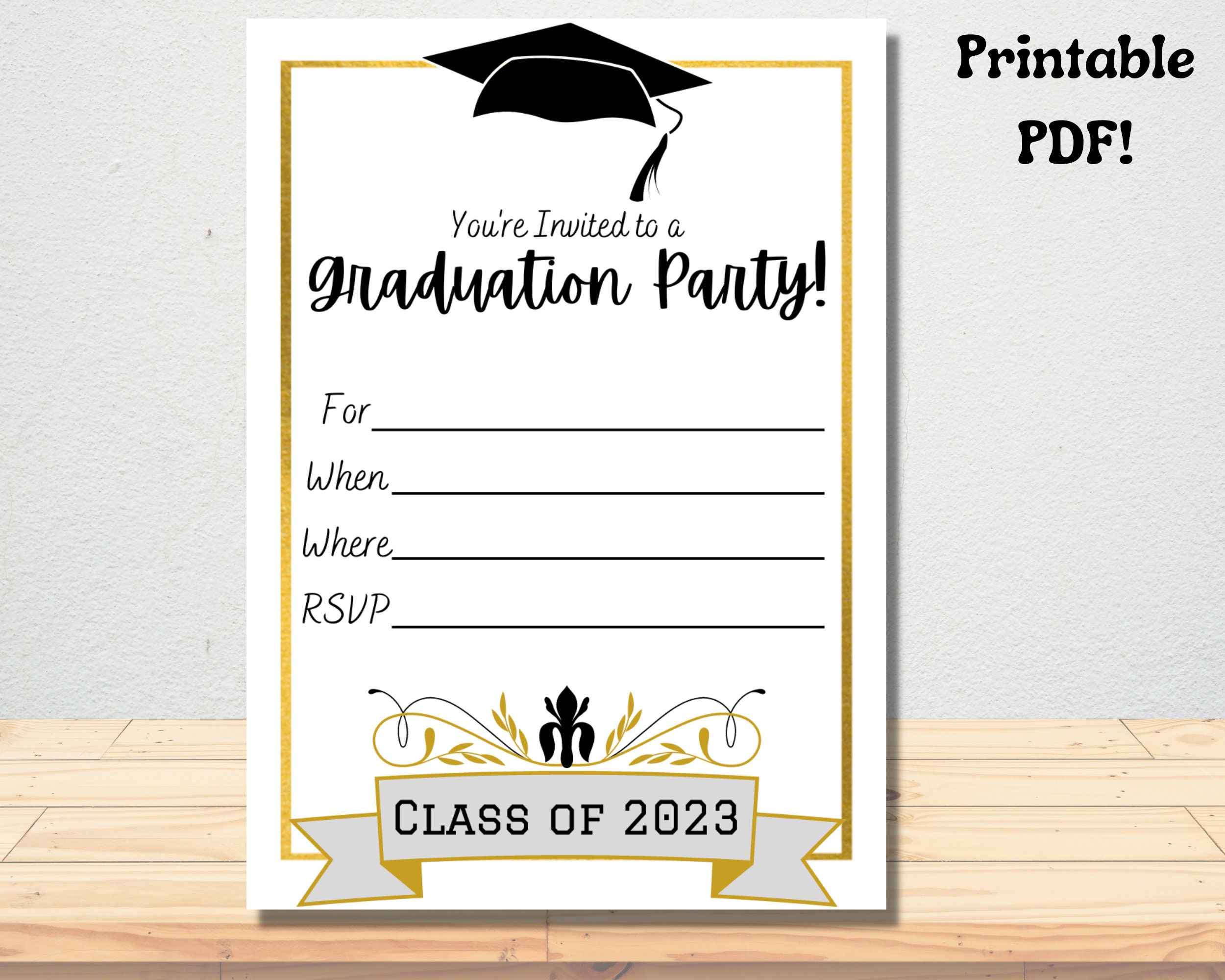 Blank Graduation Invitation Templates