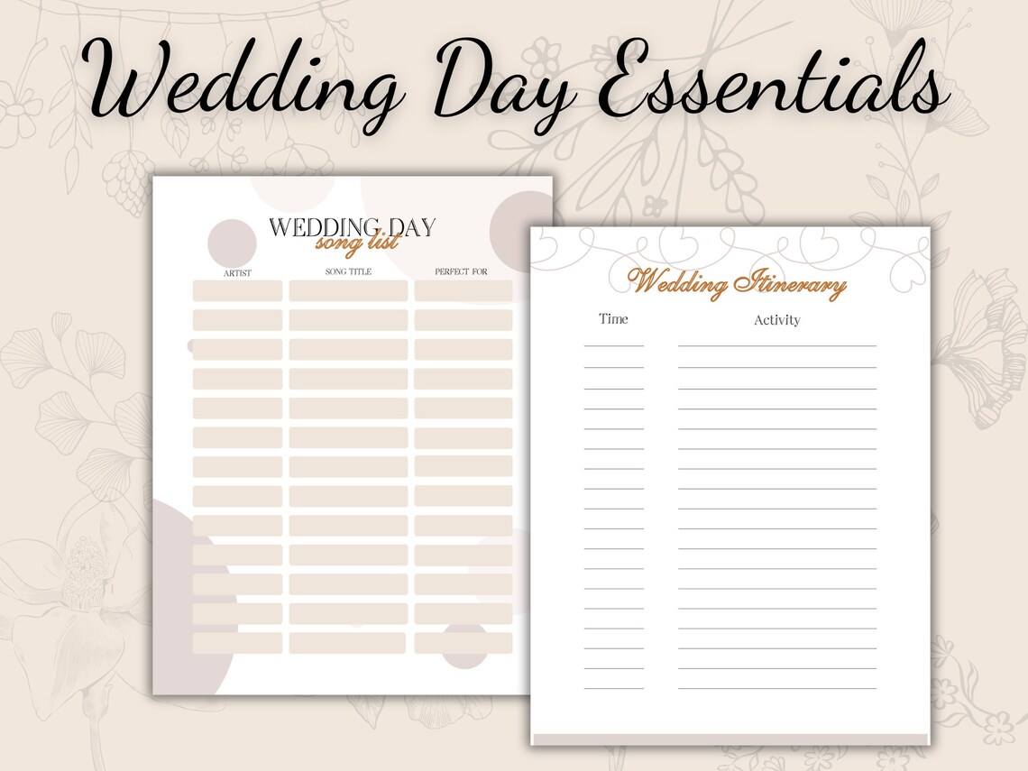 Wedding Planner Binder Printable, Wedding Planner PDF Template, Wedding ...