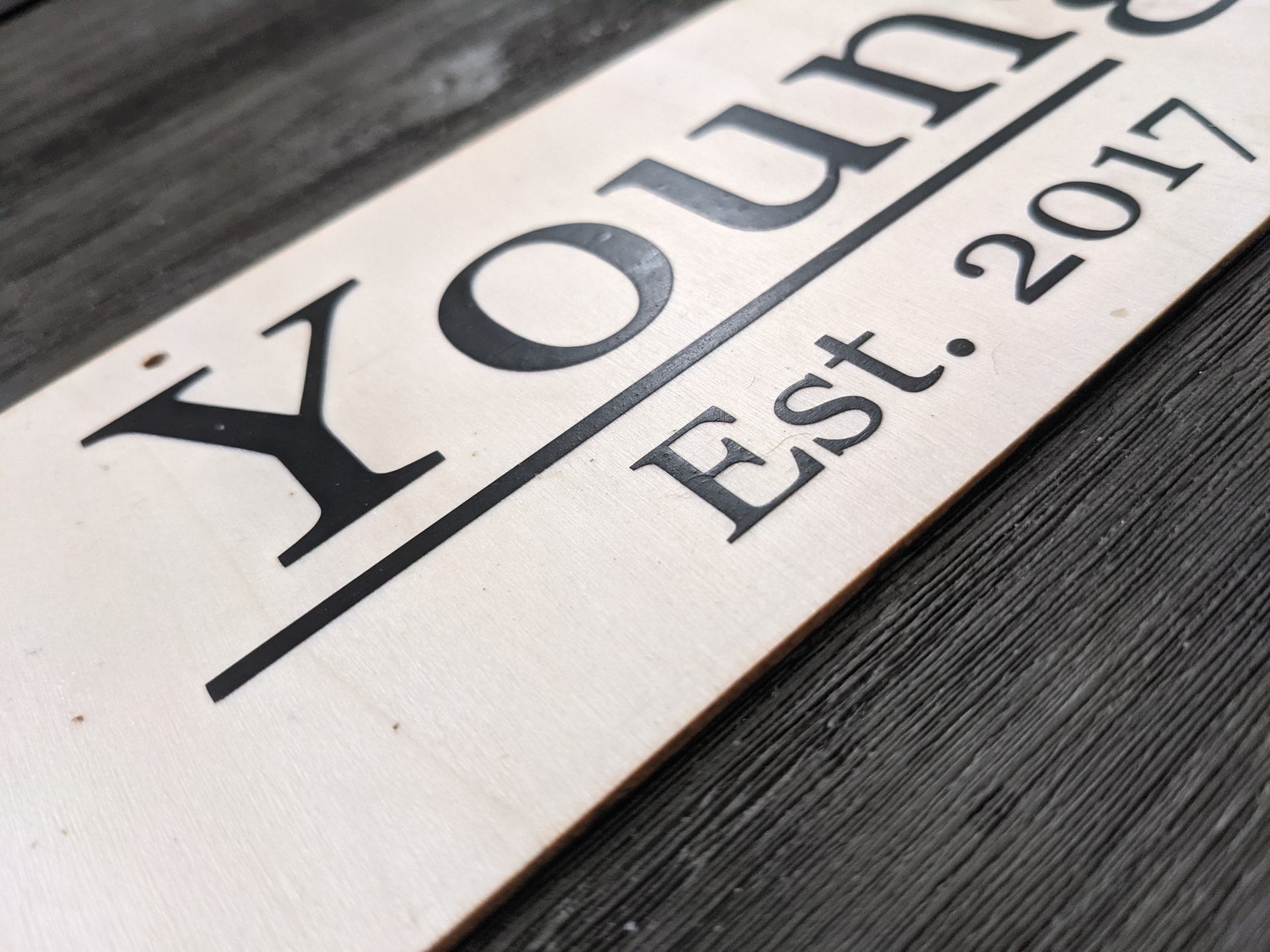 Customizable Notched Rectangle Wood Sign Wall Decor - Etsy UK