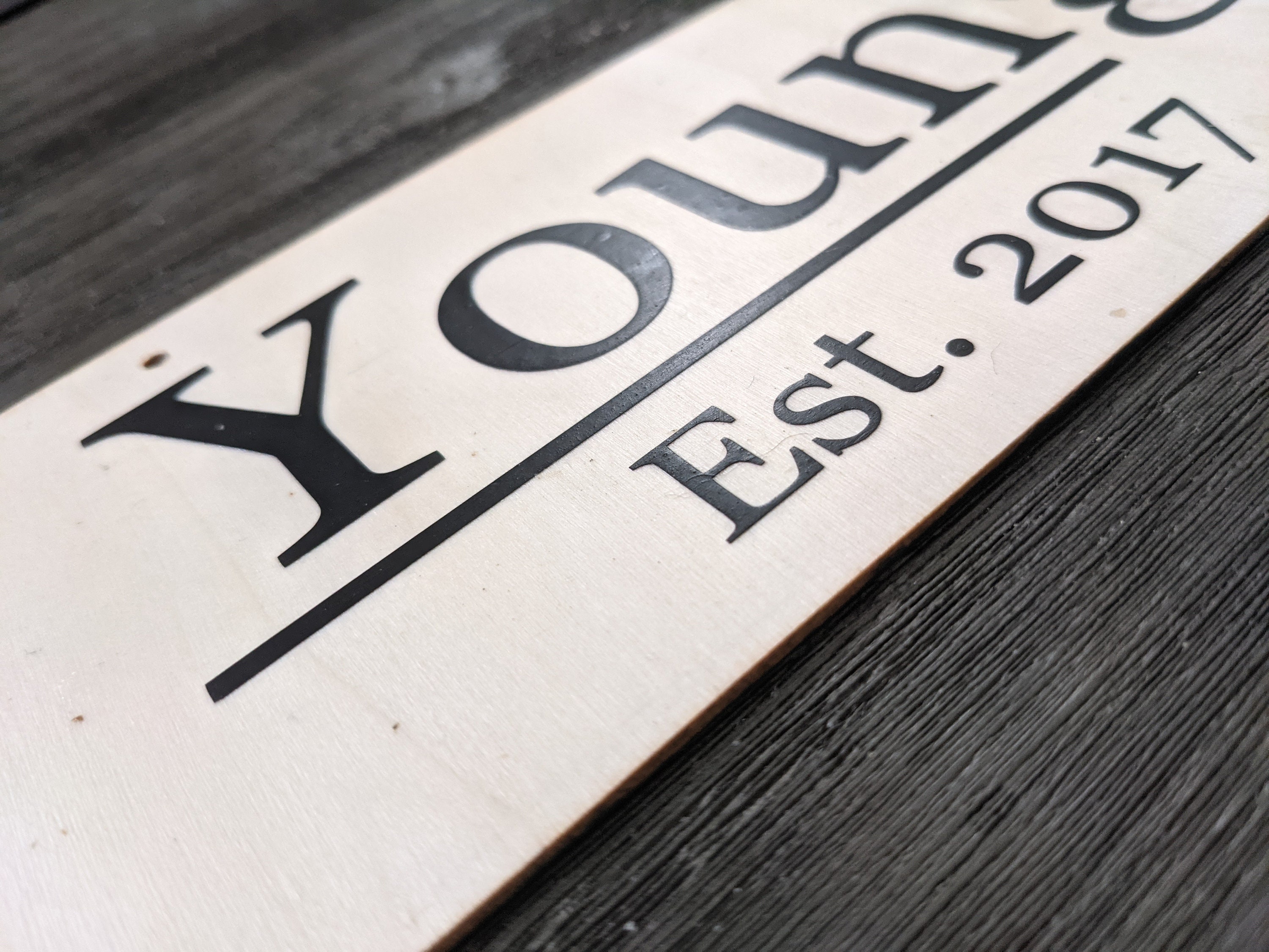 Customizable Notched Rectangle Wood Sign Wall Decor - Etsy UK