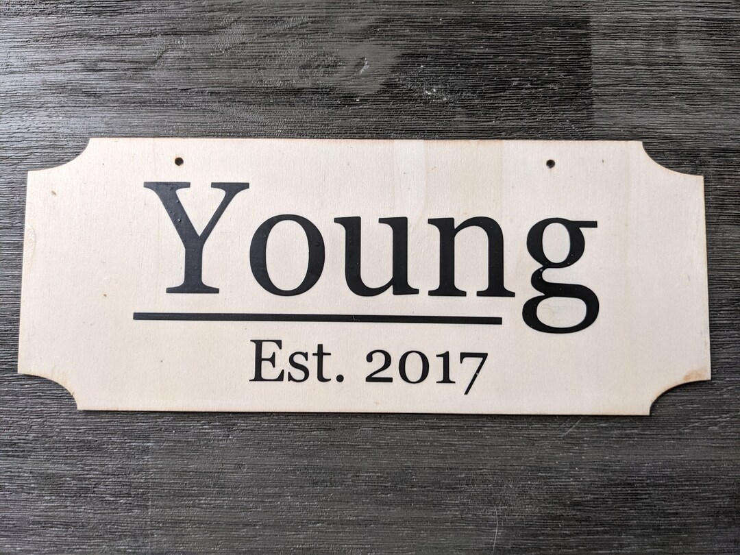 Customizable Notched Rectangle Wood Sign Wall Decor - Etsy UK