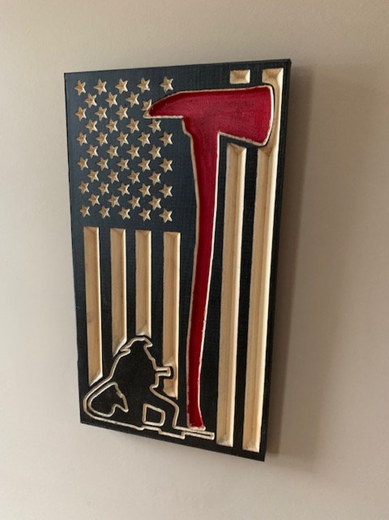 Firefighter Axe Flag - Etsy