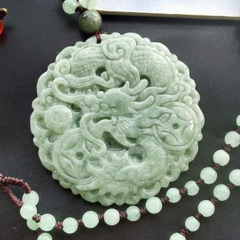 Jade Circle Pendant - Etsy
