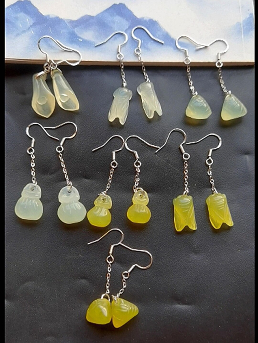 Calla Lily Flower,cicada,zongzi,purse,natural Chinese Xiuyu Green Jade ...