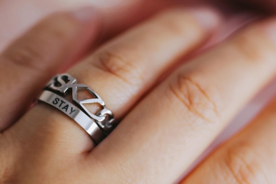 STAY RING/ Stackable, Simple, Durable, Stainless Steel - Etsy