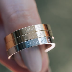 ATEEZ RING/ Personalized Ring, Kpop, Atiny, Subtle Engraved Ring ...
