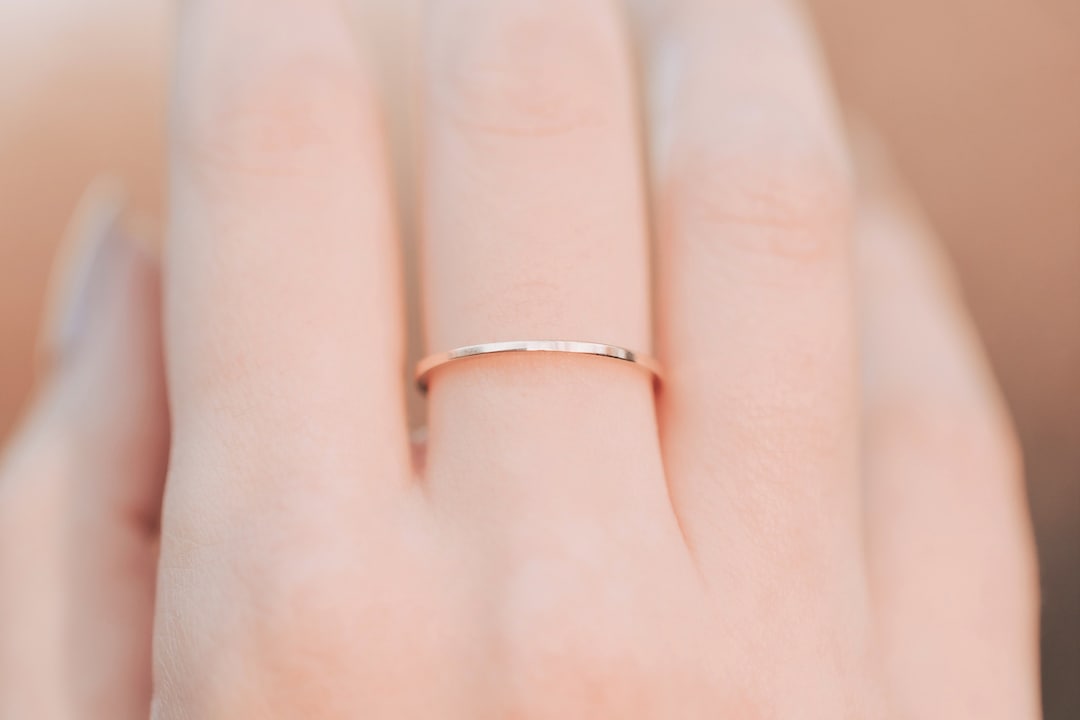 1mm Thin Ring/ Stackable, Simple, Flat Edge, Dainty, Durable, Stainless ...