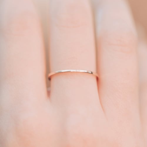 Stackable Stainless Steel Silver Ring 2mm Thin Simple Band - Etsy