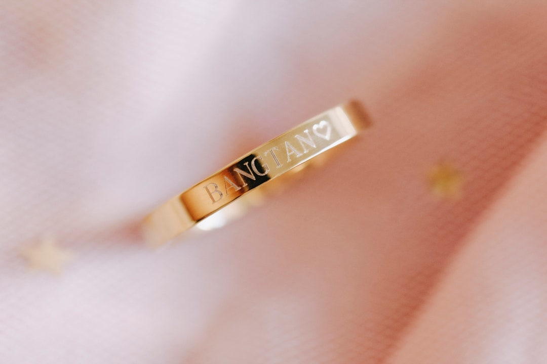 KPOP RING/ Bias, Song Title, Fandom Name, Army, Personalized Ring ...