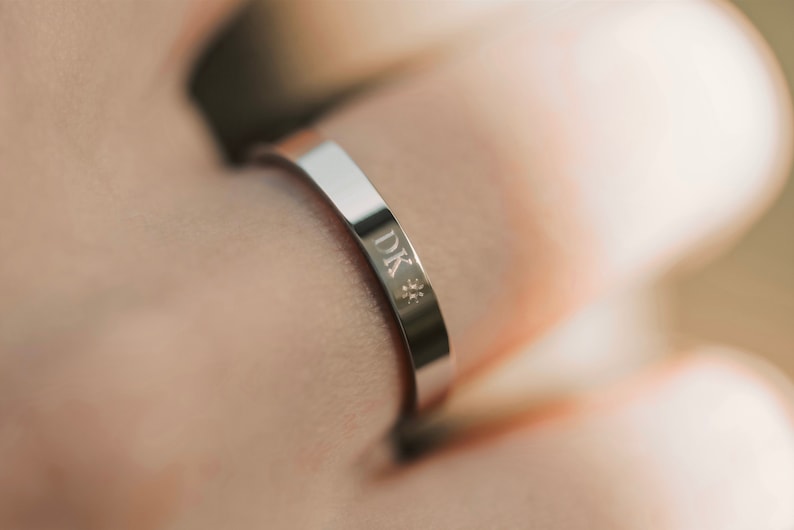 SEVENTEEN RING/ Personalized Ring Subtle Engraved Ring | Etsy