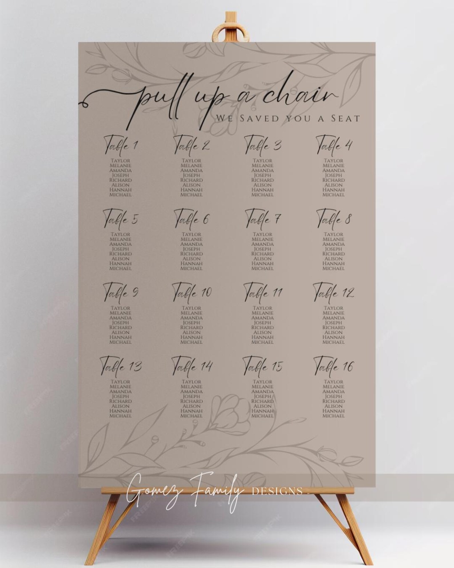 Wedding Seating Chart Wildflower Sign Bundle Nothing Fancy Just Love Do ...