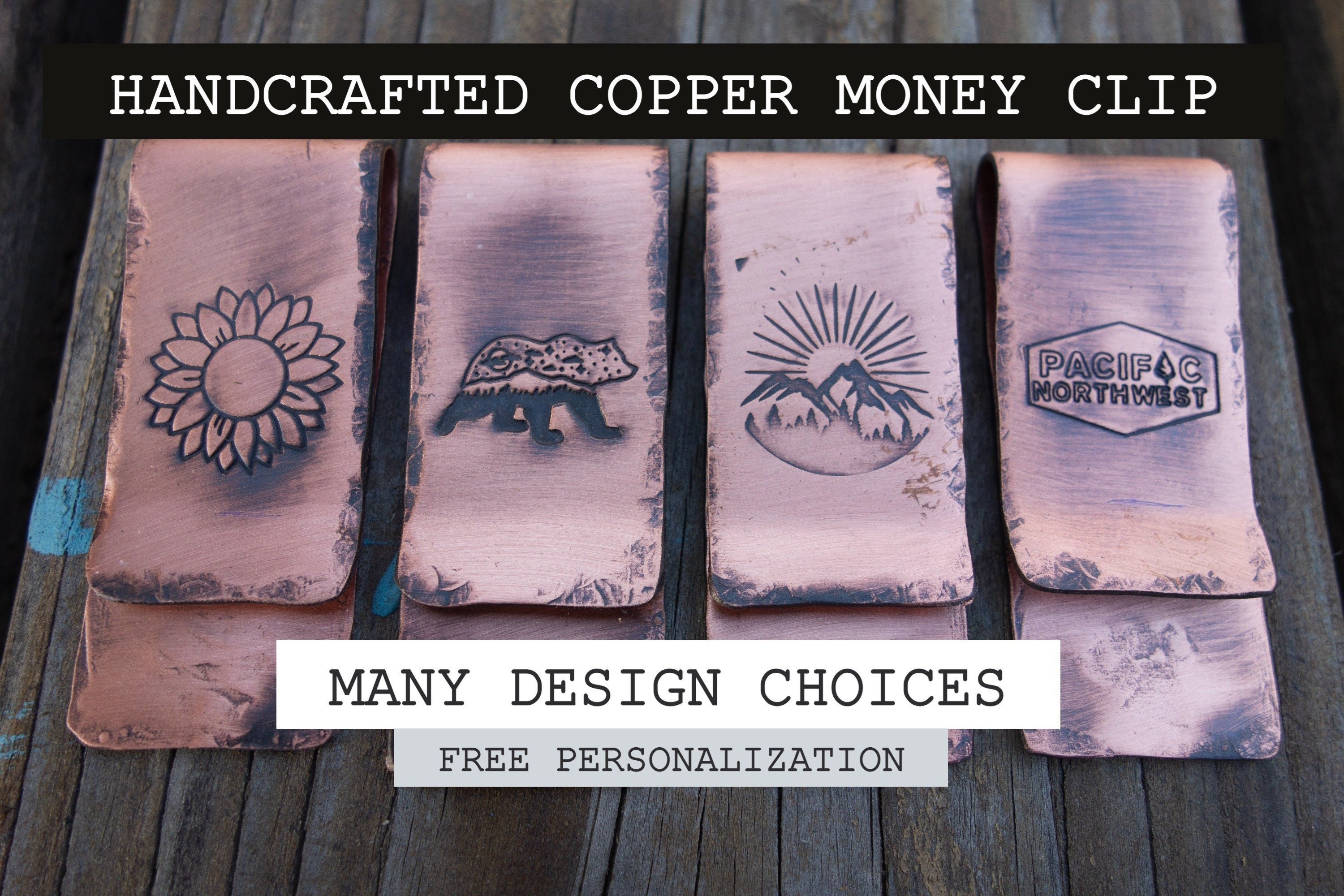 Copper Money Clip - Custom Design, Husband Gift, Groomsmen Gift ...