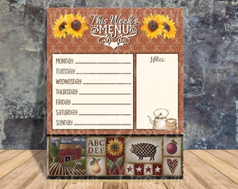 Country Menu | Etsy
