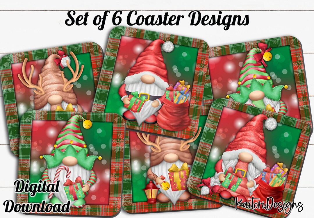 Santa Mrs Claus Elves and Reindeer Gnomes Plaid Christmas - Etsy