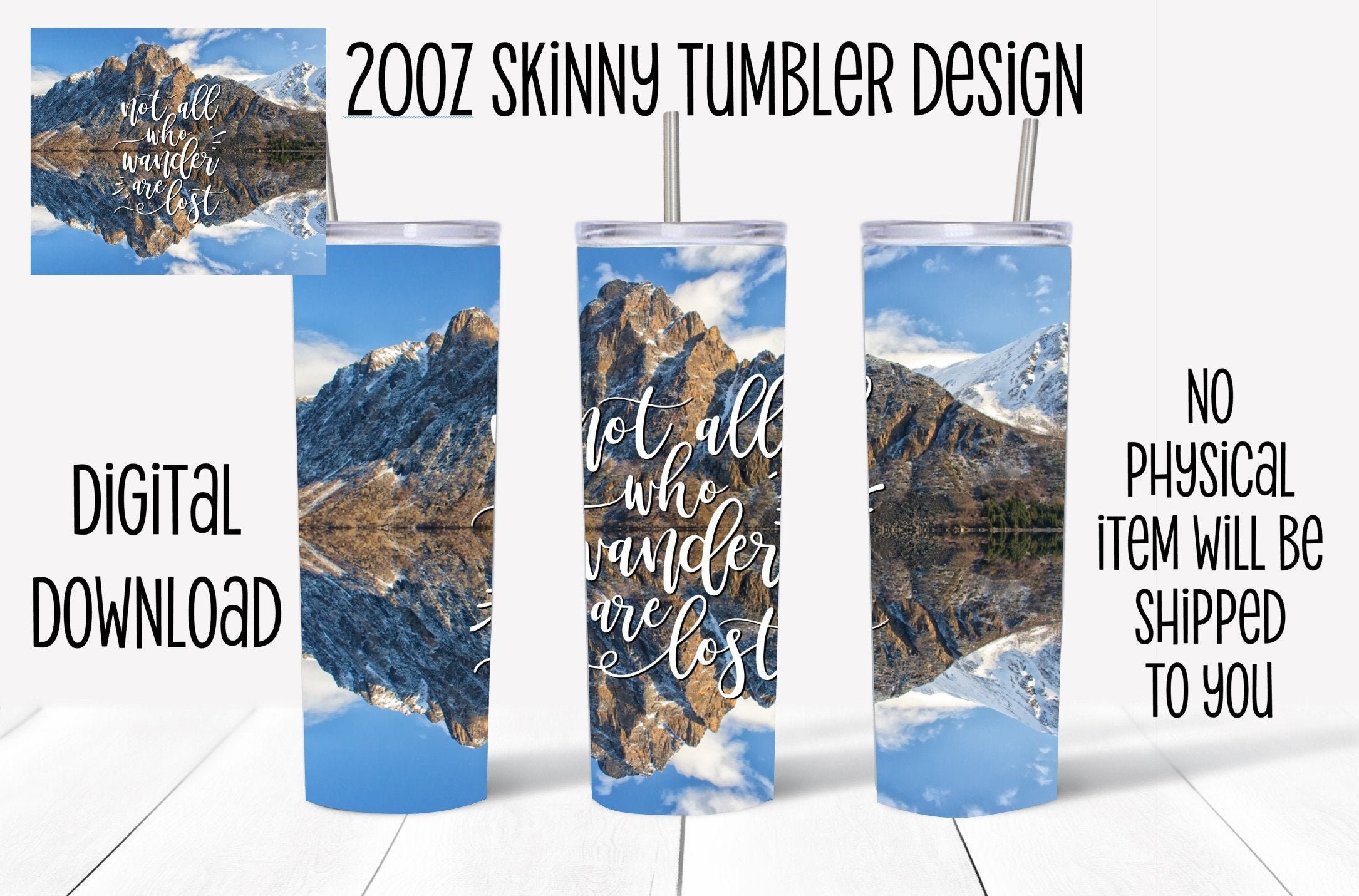 Not All Who Wander Are Lost 20oz Skinny Tumbler Sublimation - Etsy