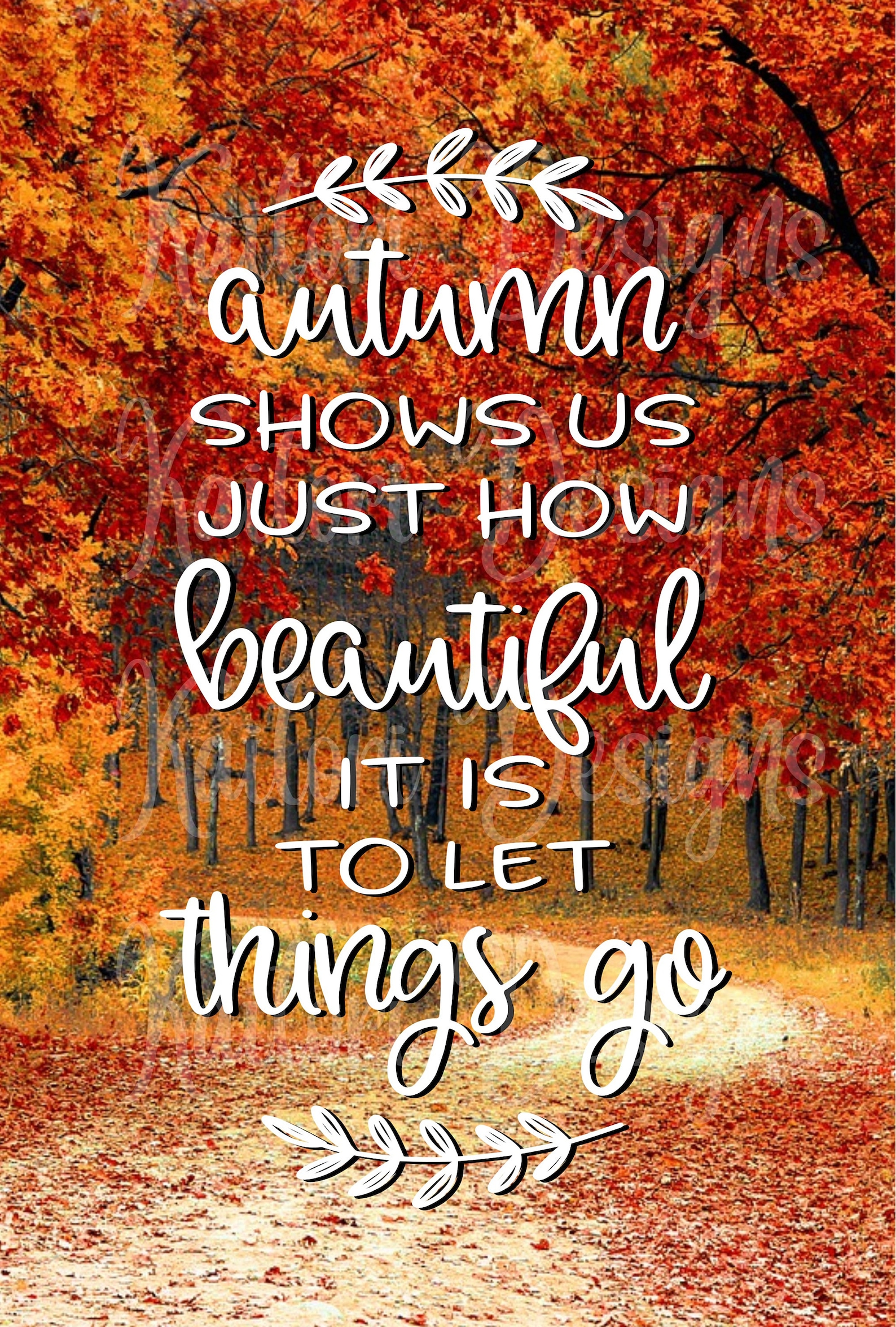 Autumn Shows Us How Beautiful It is to Let Things Go Fall - Etsy