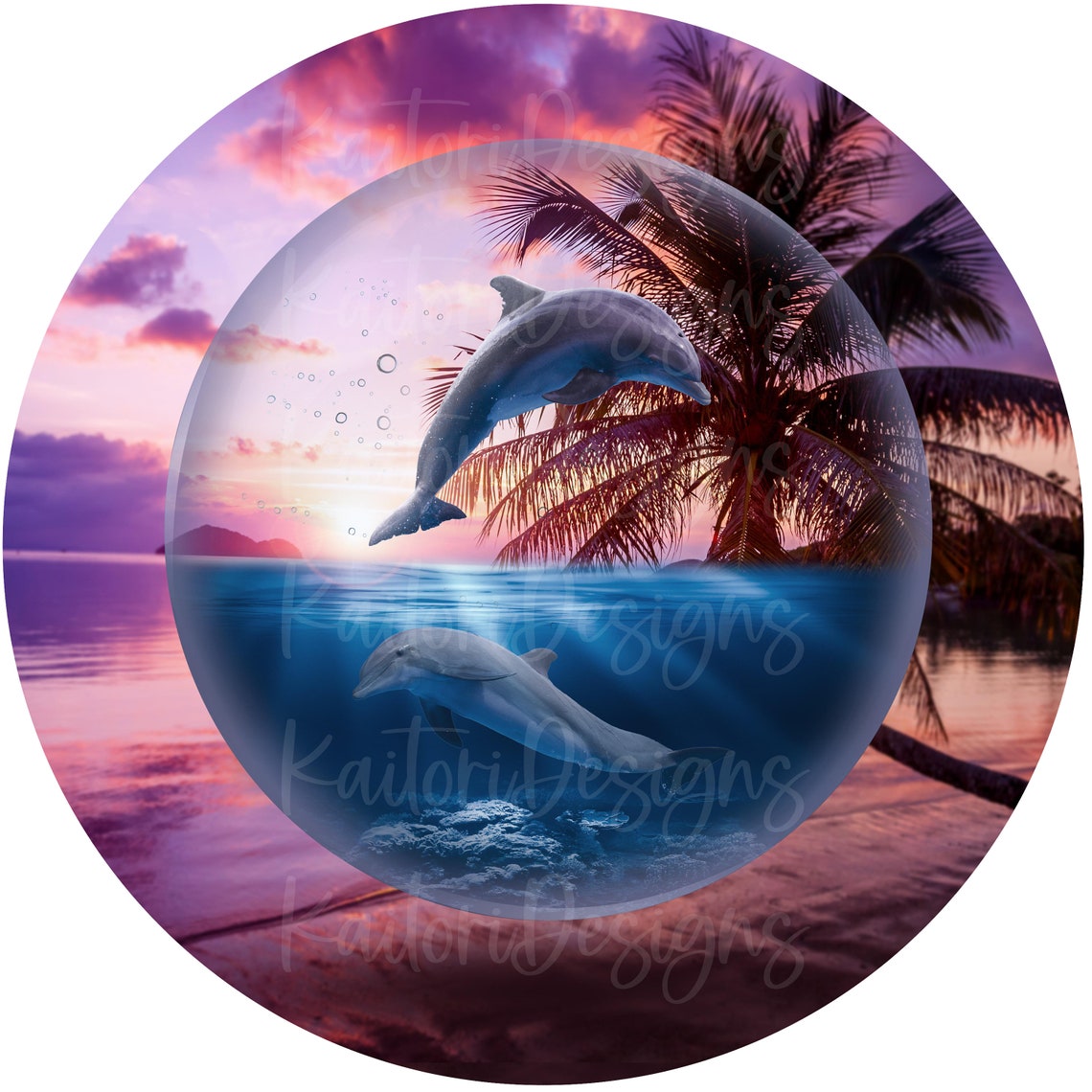 Dolphin Wind Spinner Sublimation Design Digital Download - Etsy