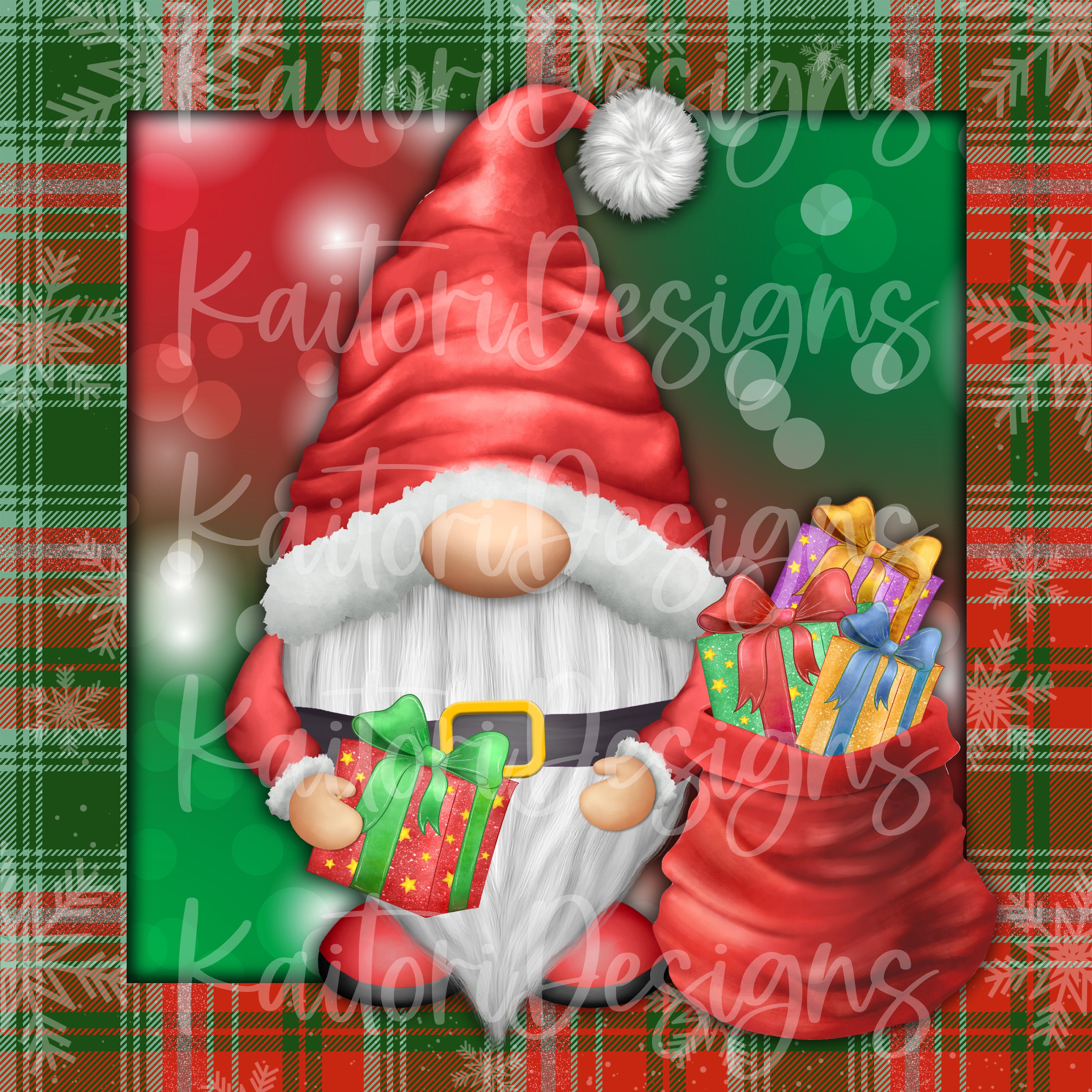 Santa Mrs Claus Elves and Reindeer Gnomes Plaid Christmas - Etsy