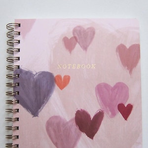 FRINGE STUDIO "painted Hearts" Spiral Notebook | 9.75" X 7.25" | 192 ...
