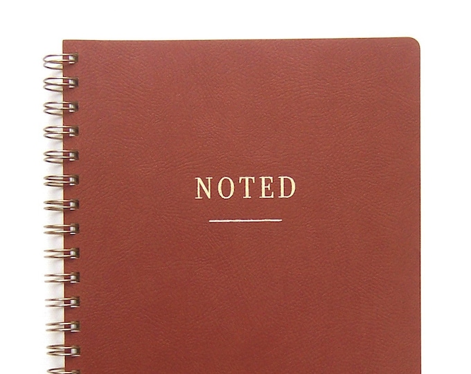 FRINGE STUDIO "noted Cognac" Spiral Notebook | Professional Faux ...