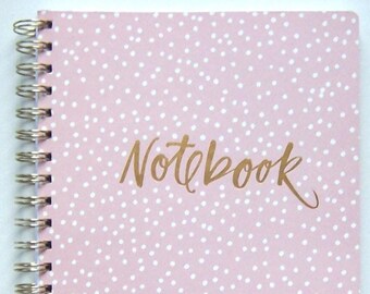 FRINGE STUDIO caslon Blush Spiral Notebook Faux Leather 9.75 X 7.25 192 ...