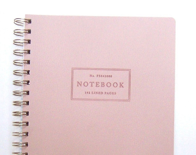 FRINGE STUDIO "caslon Blush" Spiral Notebook | Faux Leather | 9.75" X 7 ...