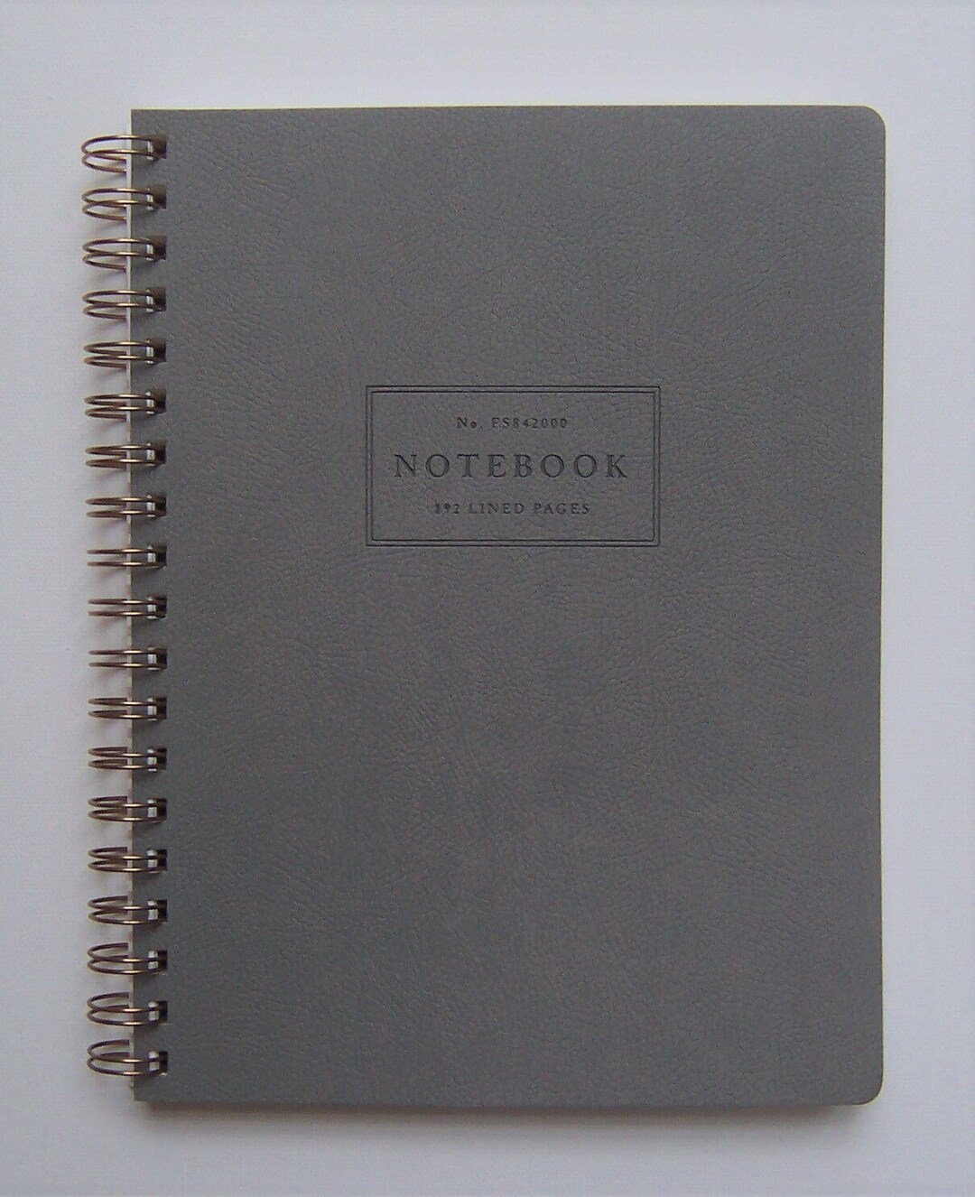 FRINGE STUDIO caslon Gray Spiral Notebook Faux Leather 9.75 X 7.25 192 ...