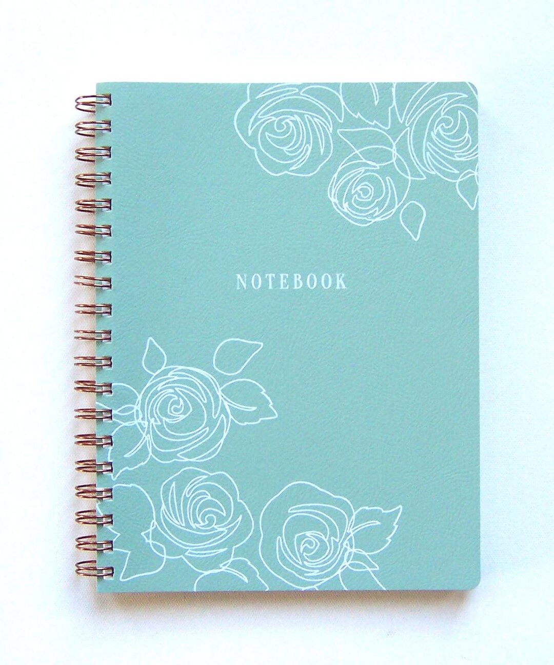 FRINGE STUDIO "roses Outlined Mint" Spiral Notebook | Faux Leather | 9. ...