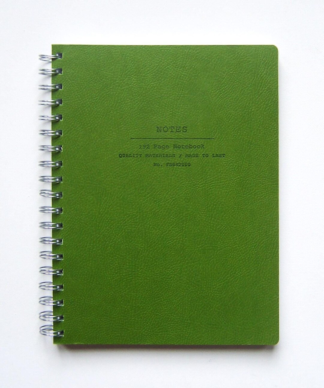 FRINGE STUDIO "notesmark Moss" Spiral Notebook | Faux Leather | 9.75" X ...