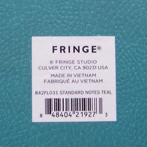 FRINGE STUDIO "standard Notes Teal" Spiral Notebook | Faux Leather | 9. ...