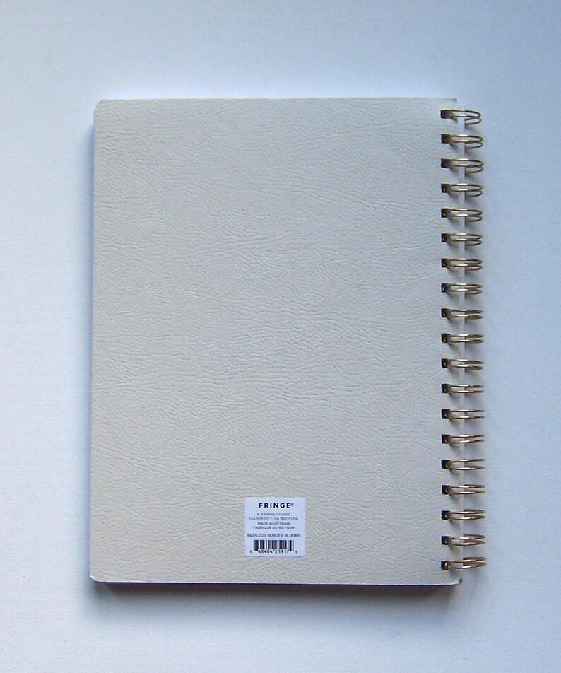 FRINGE STUDIO "border Blooms" Spiral Notebook | Faux Leather | 9.75" X ...