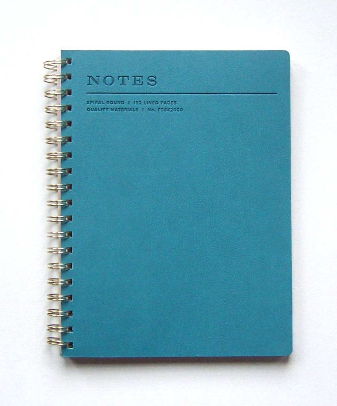 FRINGE STUDIO "standard Notes Teal" Spiral Notebook | Faux Leather | 9. ...
