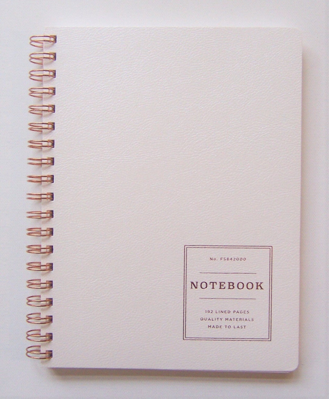 FRINGE STUDIO "textmark Offset Pearl" Spiral Notebook | Faux Leather ...
