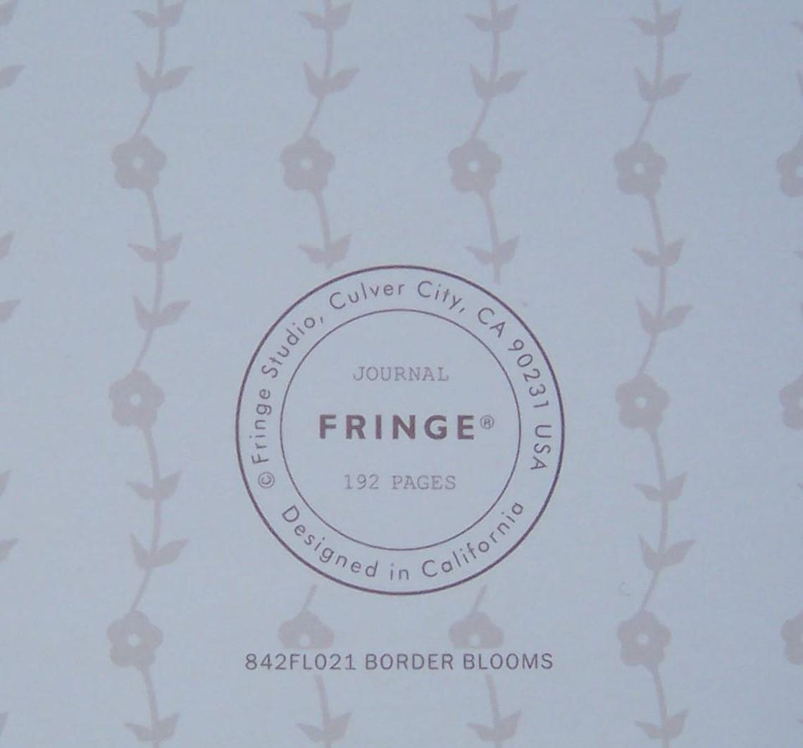 FRINGE STUDIO "border Blooms" Spiral Notebook | Faux Leather | 9.75" X ...