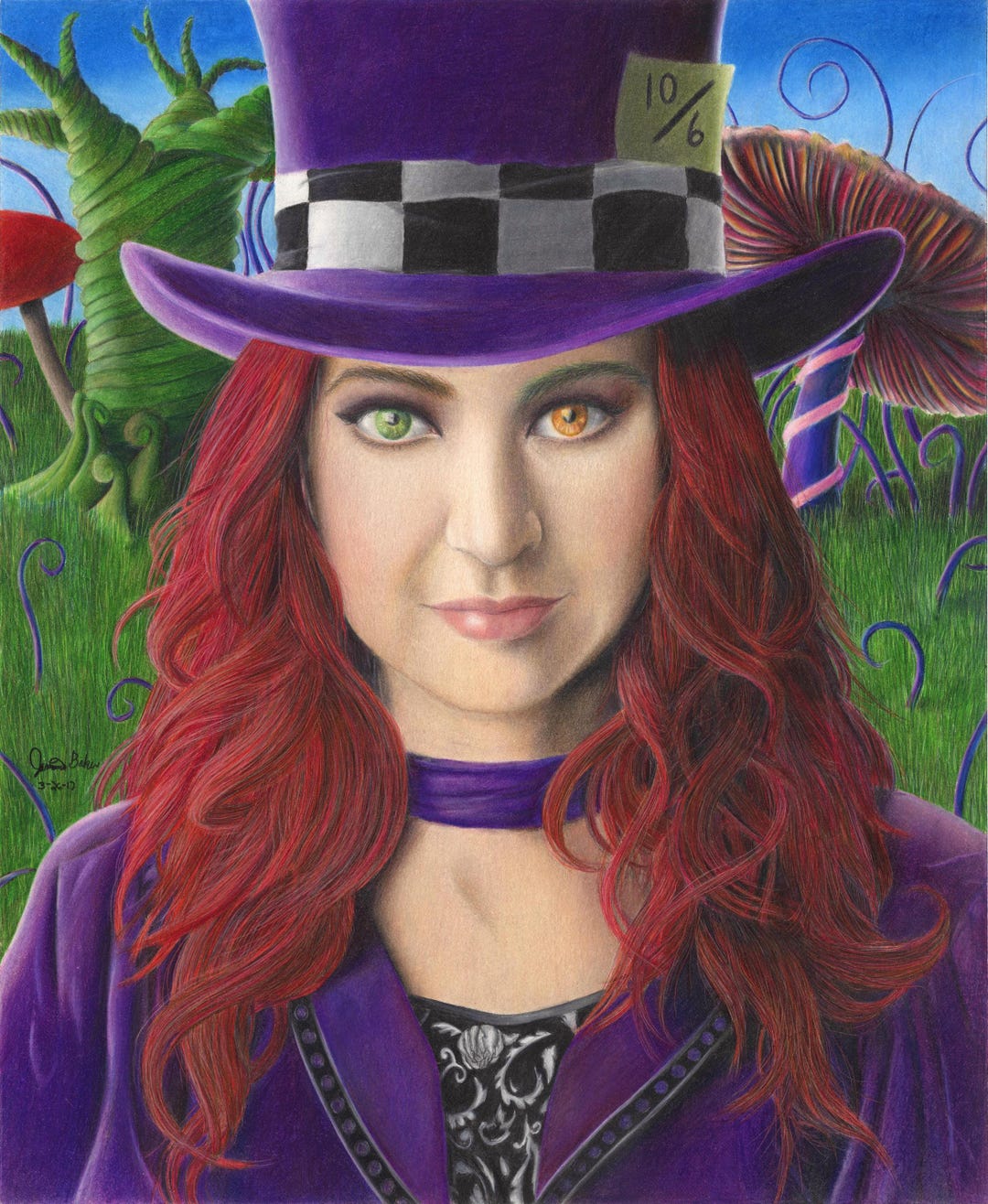 Mad Hatter Portrait Art Print – Alice in Wonderland, Surreal ...