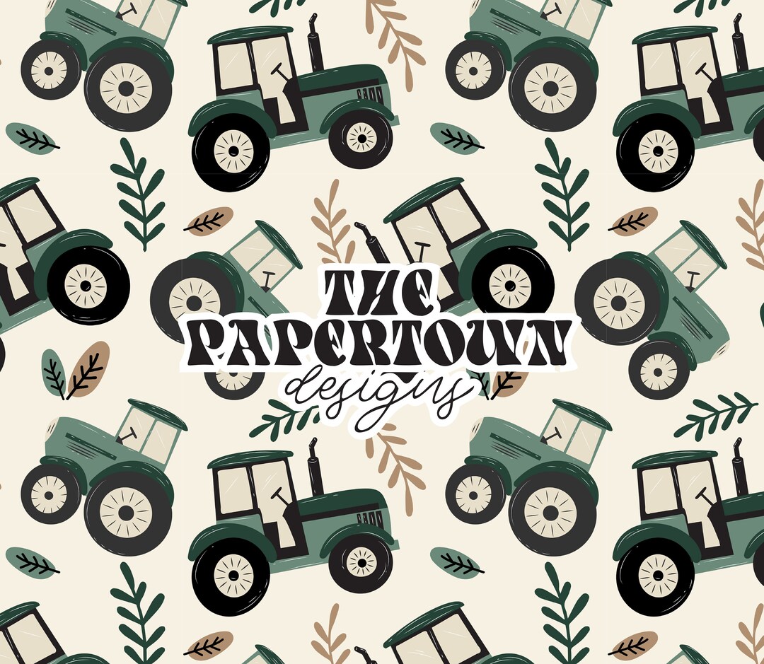 Green Tractor Seamless, Boy Pattern, Farm Pattern, Repeat Pattern ...